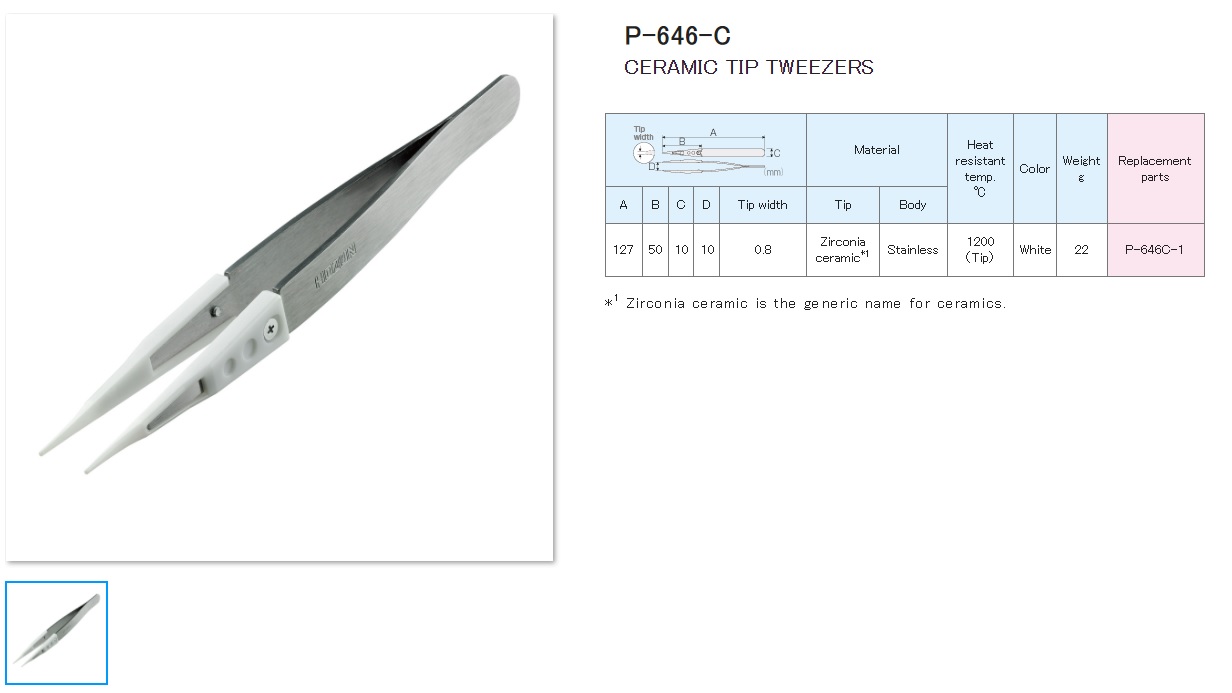 Ichiban Precision Sdn Bhd - Hozan - HOZAN CERAMIC TIP TWEEZERS